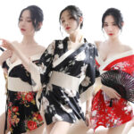 SENMHS浴衣 セクシー コスプレ 花魁 和服 着物 ランジェリー 衣装 女性 和風 和装 コスチューム ベビドール 前開き 花魁 衣装 パジャマ 寝間着 ナイトウェア誘惑 ネグリジェ エロ ...